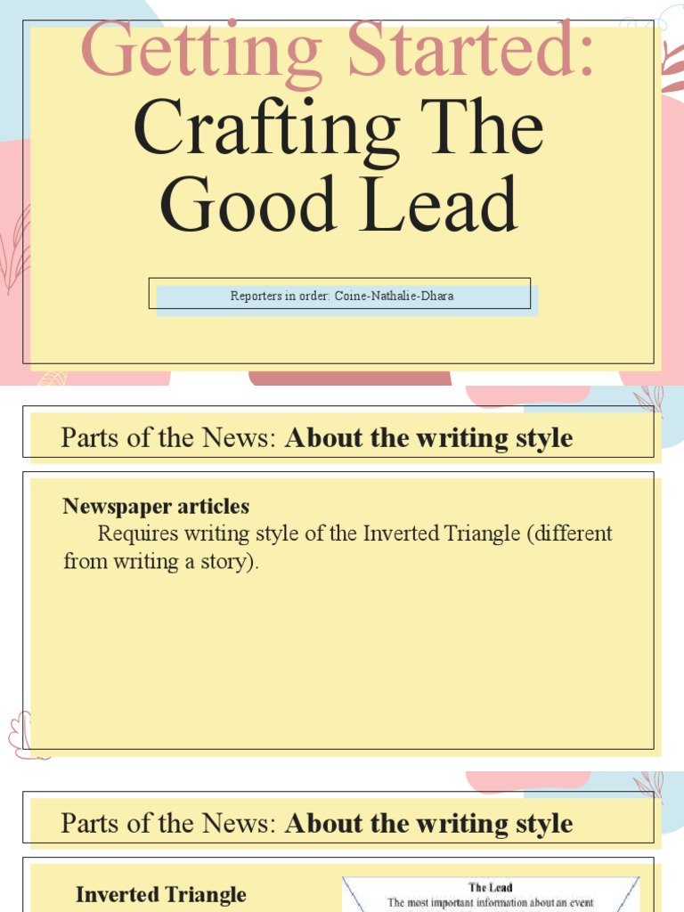 Crafting Effective News Leads | PDF | News | Cognitive Science
