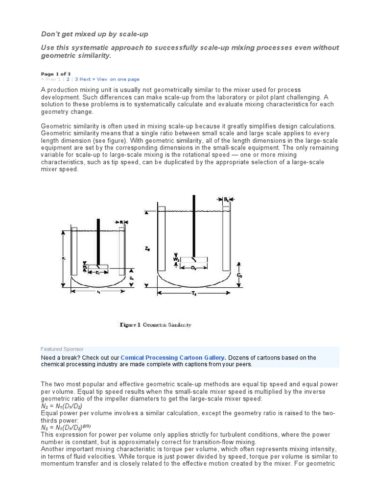 Don't Get Mixed Up by Scale-Up Use This Systematic Approach To ...
