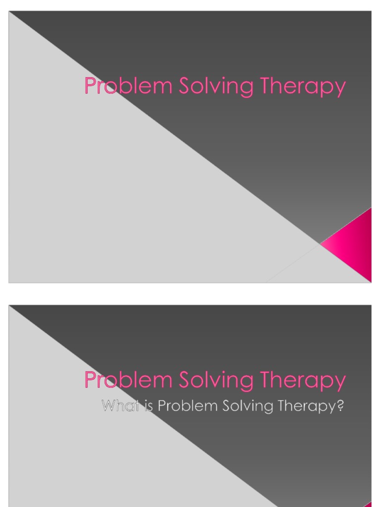 Problem Solving Therapy | Download Free PDF | Major Depressive Disorder ...