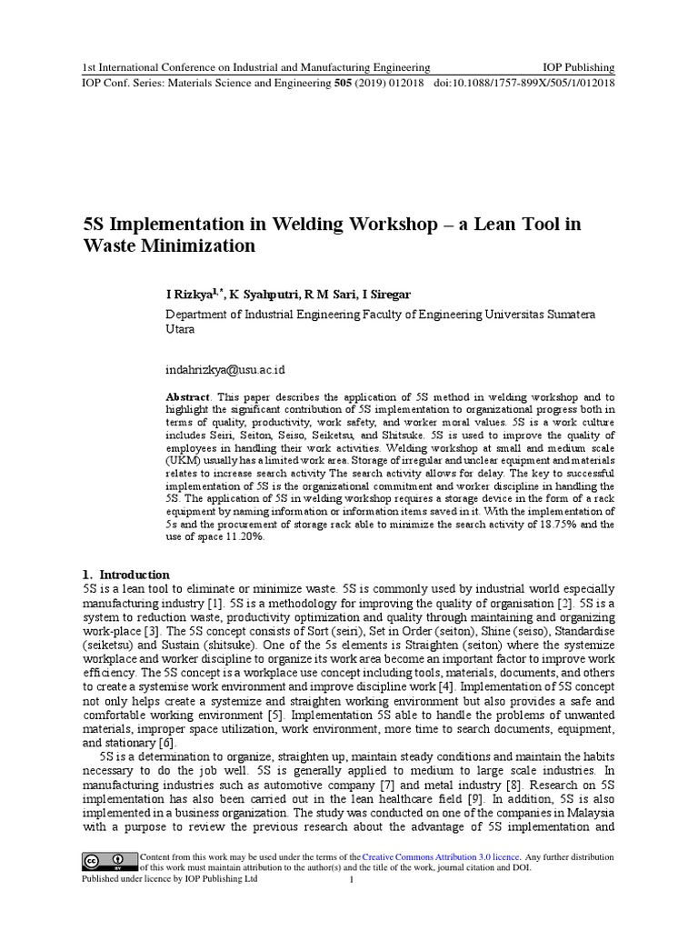 5S_Implementation_in_Welding_W | PDF | Survey Methodology | Business