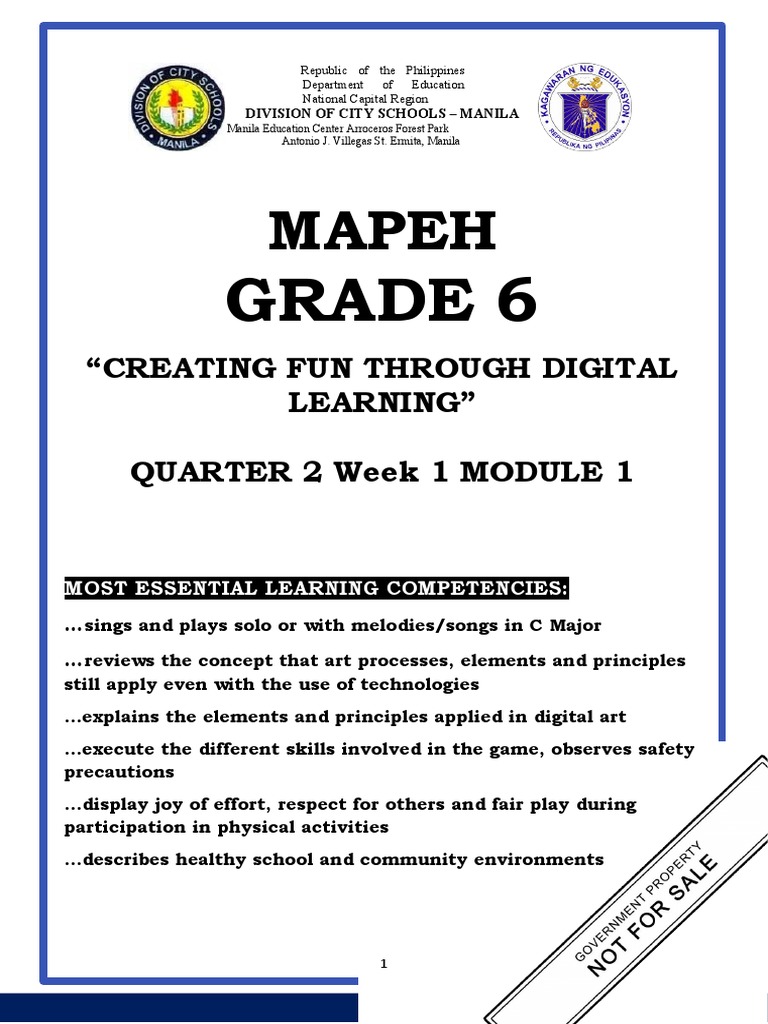 MAPEH 6 - Q2 - Mod1 | PDF | Paintings | Composition (Visual Arts)