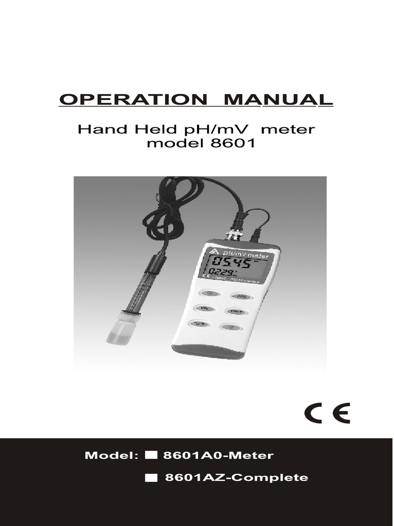 8601 Operation Manual | PDF