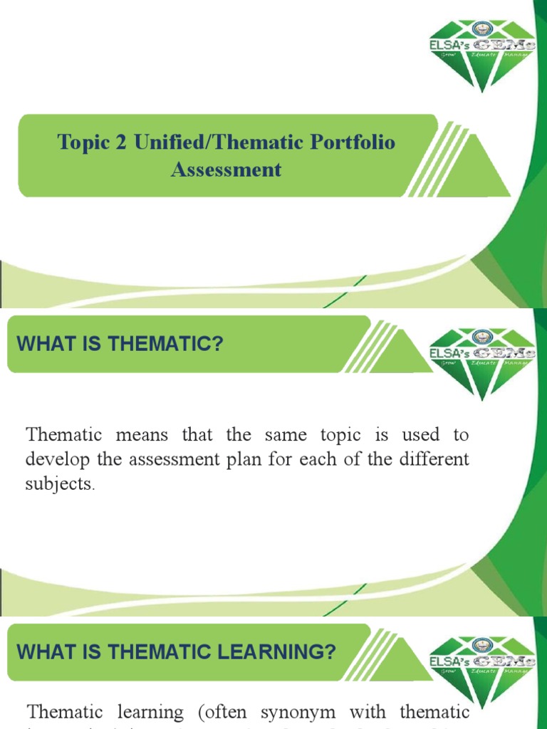 Thematic Assessment Guide | PDF | Rubric (Academic) | Learning