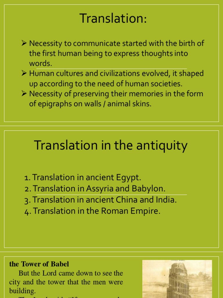 Translation History and Origin | PDF | Translations | Babylon