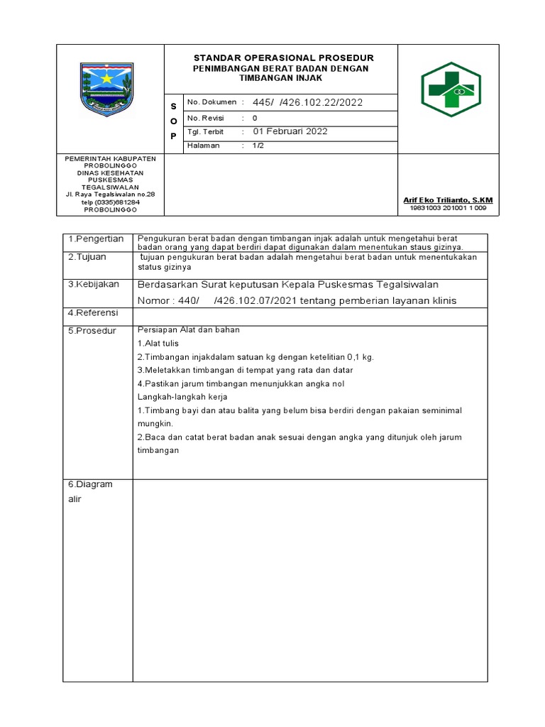 Sop Timbangan Jarum | PDF