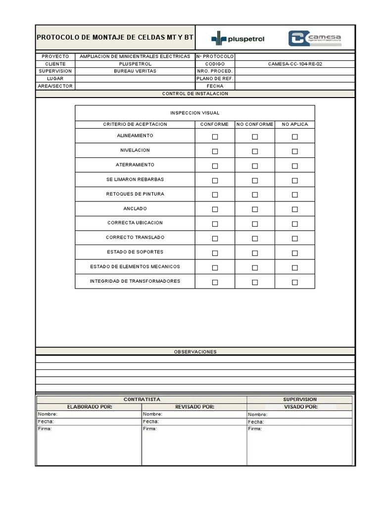 Protocolo de Montaje de Celdas | PDF