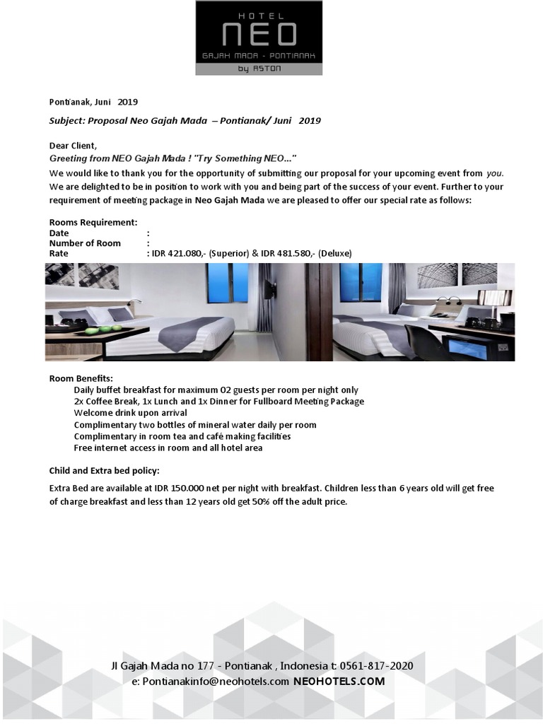 Proposal. NEO Gajah Mada Pontianak 2019 | PDF