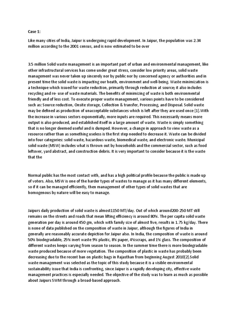 Case Study - Waste Management | PDF | Apple Inc. | Waste Management