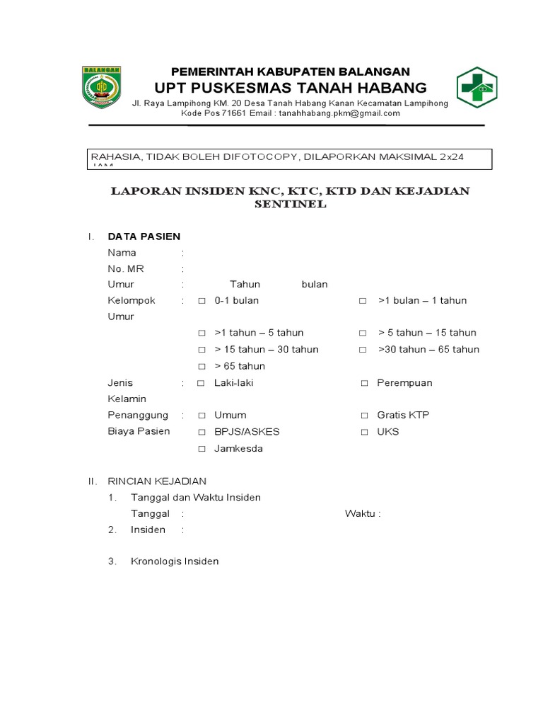 Formulir Pelaporan IKP | PDF | Sains & Matematika