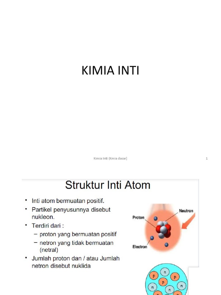 Dasar-Dasar Kimia Inti dan Radioaktivitas | PDF | Sains & Matematika ...