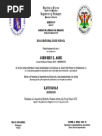 2022 JHS Certificate of Completion A4 Size | PDF