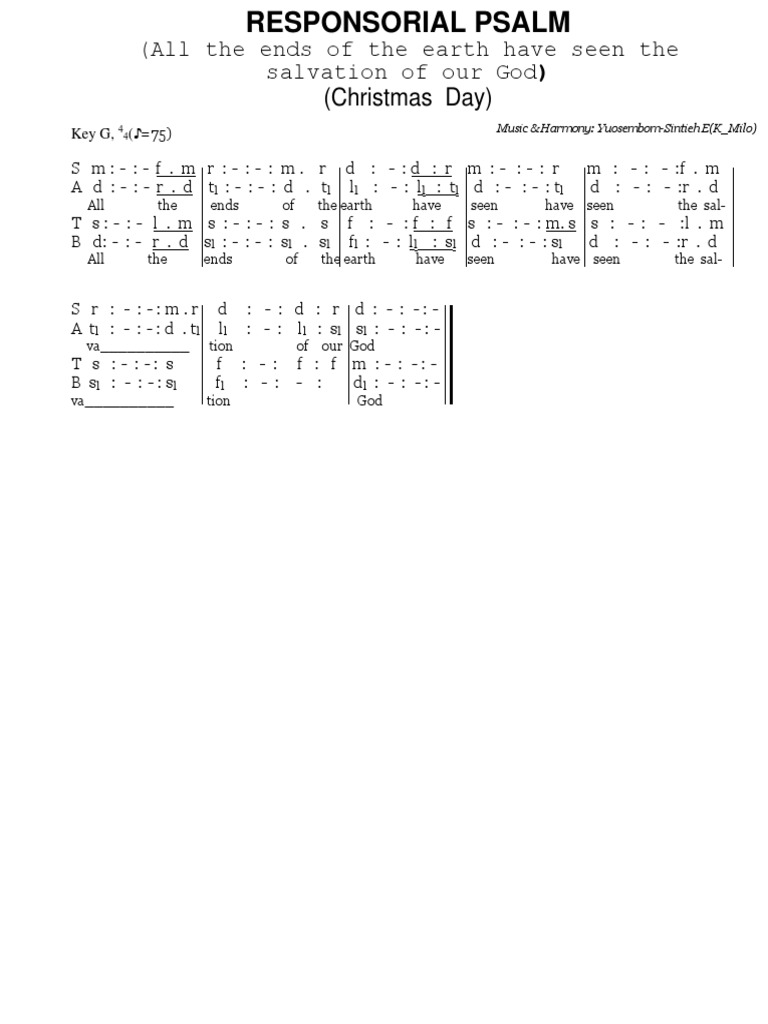 Responsorial Psalm Christmas Day | PDF