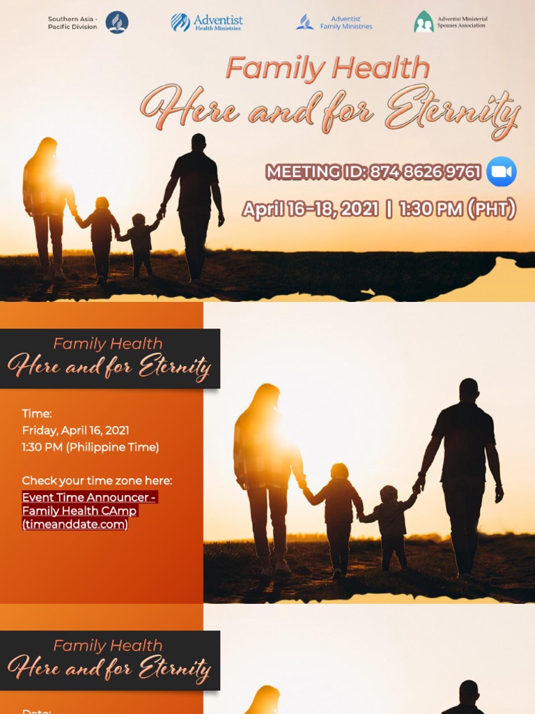 Family Health Camp - Program 4-15-2021 | PDF | Health Sciences | Psychology