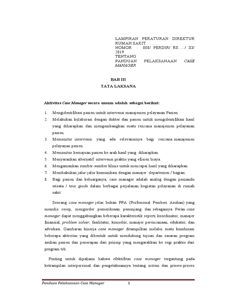 Panduan Case Manajer Bab 3 | PDF