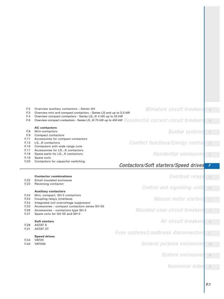 AEG Contactors Overview and Specifications | PDF | Relay | Mains ...