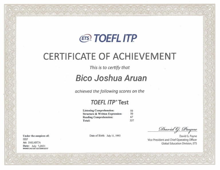 Sertifikat Toep | PDF