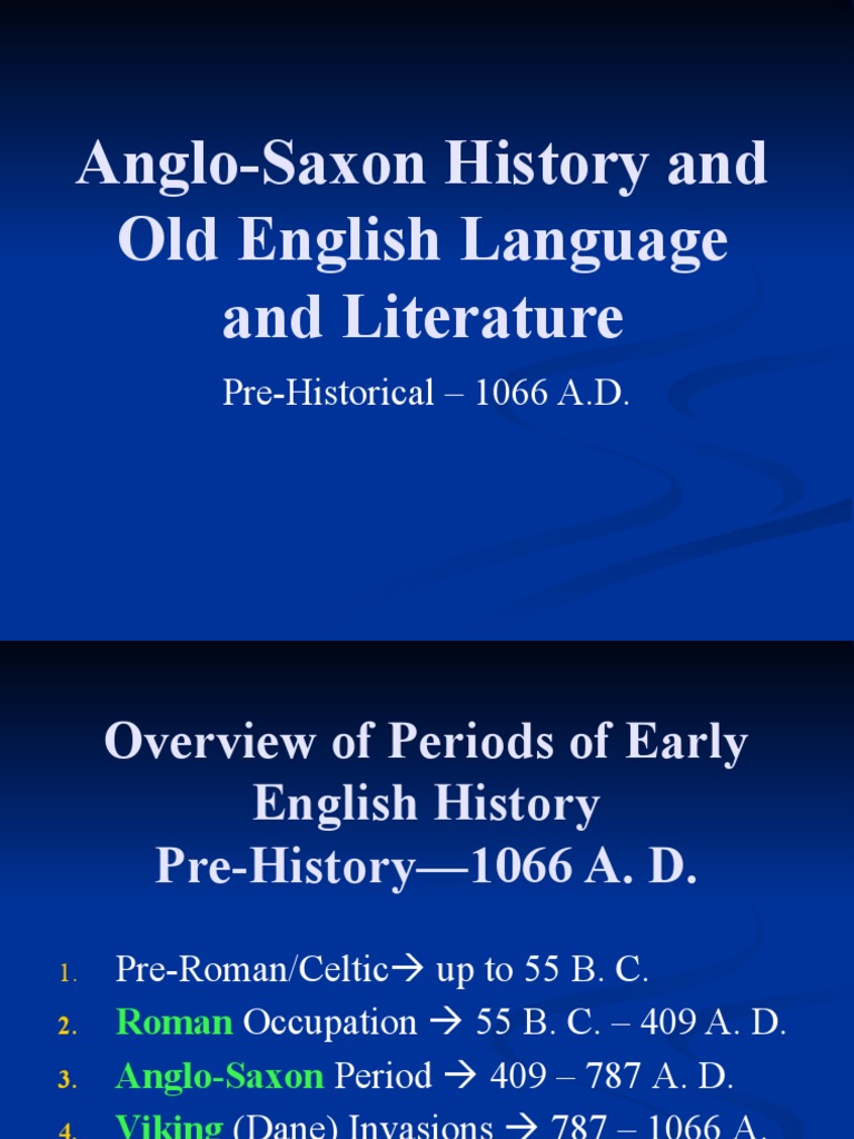Overview of Anglo-Saxon History | PDF | Anglo Saxons | English Language