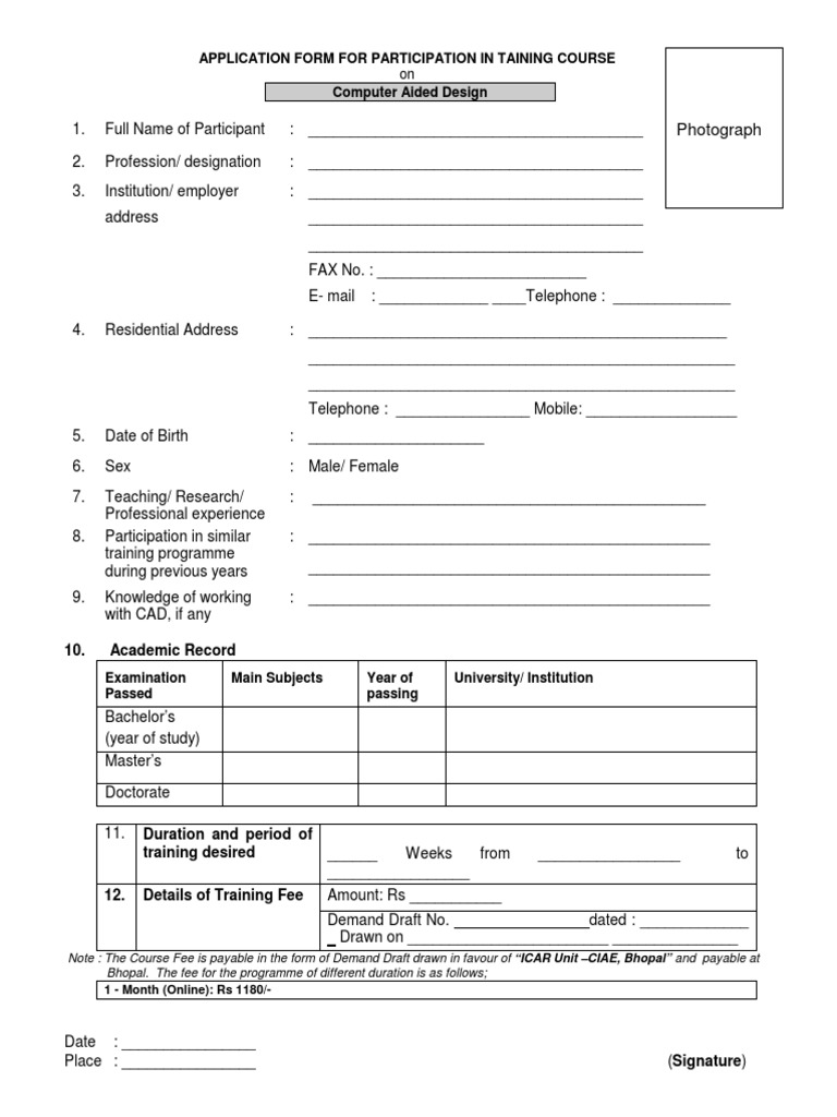 CAD2 Application Form OnlineMode | PDF | Career & Growth | Finance ...