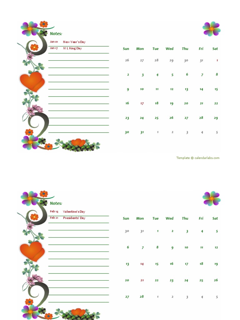 2022 Free Monthly Printable Calendar | PDF | Observances | Holidays