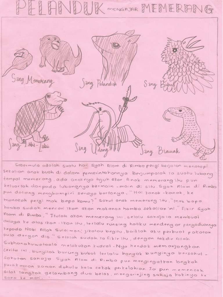 Antologi Tingkatan 2-Pelanduk Mengajar Memerang | PDF