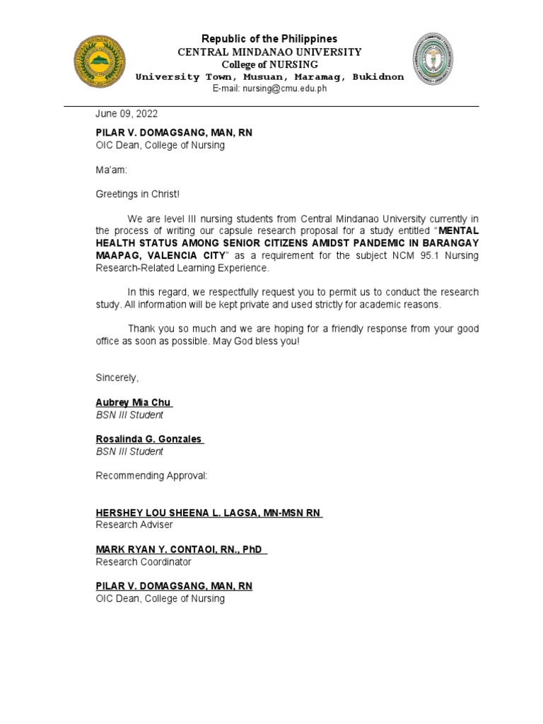 Letter To The Dean | PDF | Nursing | Social Programs