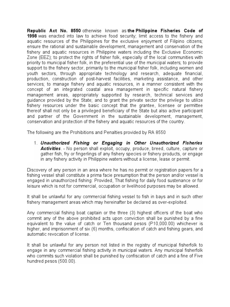 RA 10654 Prohibited Acts | PDF | Fine (Penalty) | Fishery
