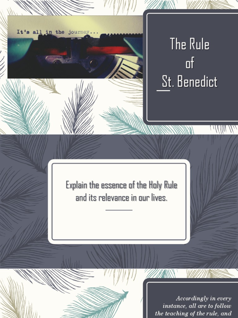 Rule of St. Benedict A Revisit | PDF | Jesus | Monk