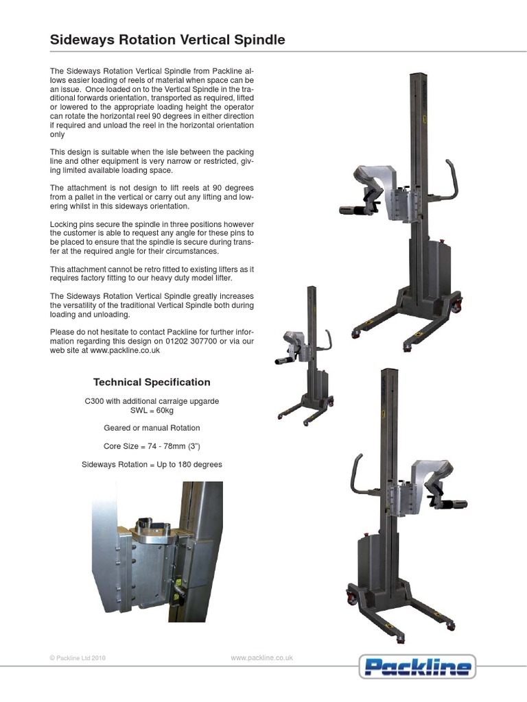 Roll Handling Vertical Spindle With Sideways Rotation | PDF ...