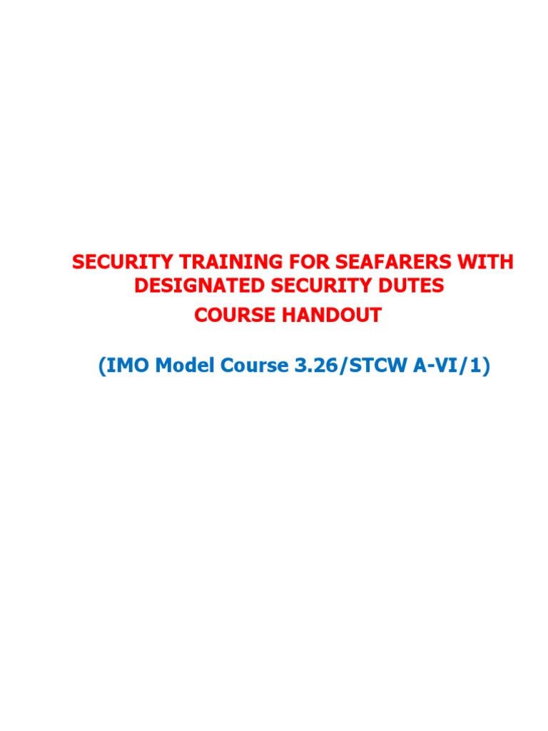 IMO Model Course 3.26 | PDF