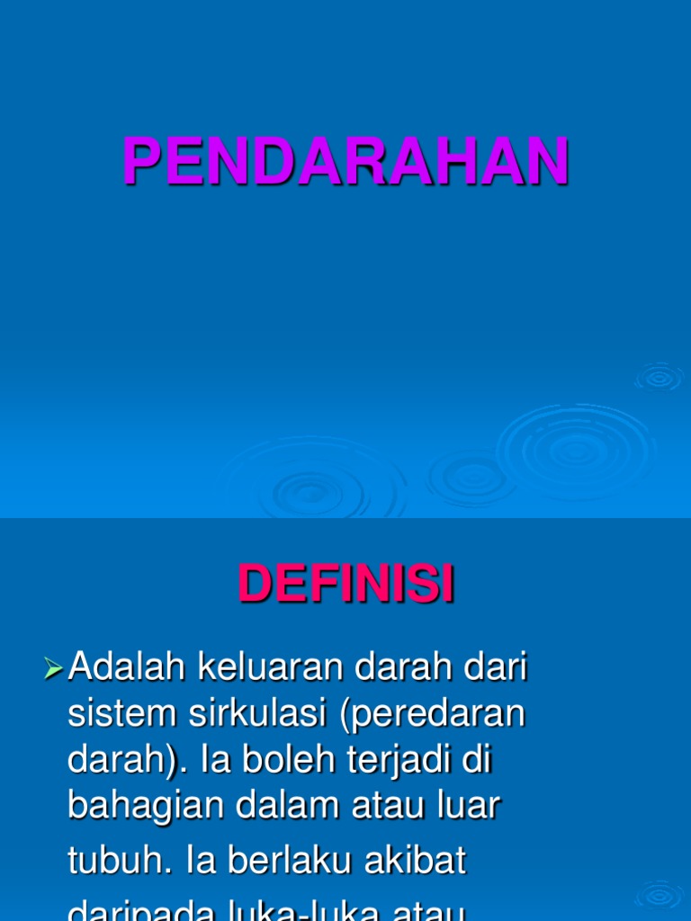 Jenis dan Pengendalian Pendarahan | PDF | Perjalanan | Kesehatan Holistik