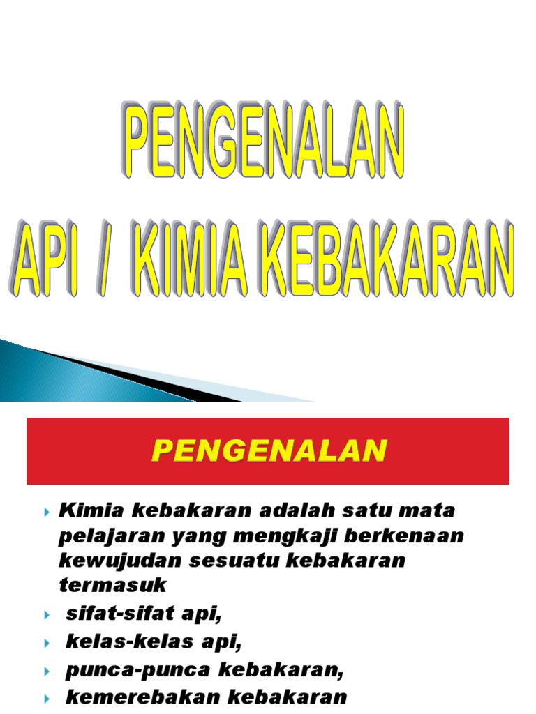 Pengenalan Api (Kimia Kebakaran) | PDF