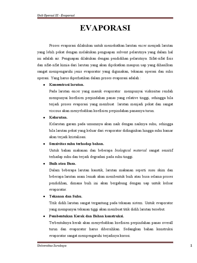 Evaporasi 4 | PDF | Sains & Matematika