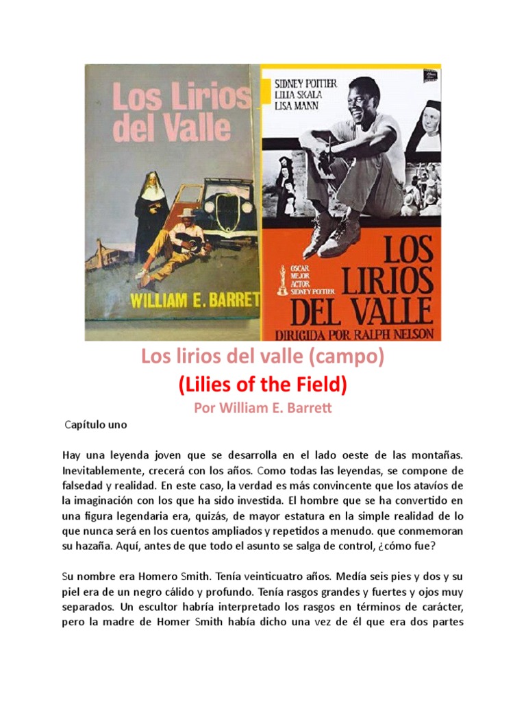 Los Lirios Del Valle (Campo) Lilies of The Field Por William E. Barrett ...