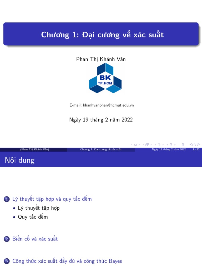 Chuong 1 Dai Cuong Ve Xac Suat | PDF