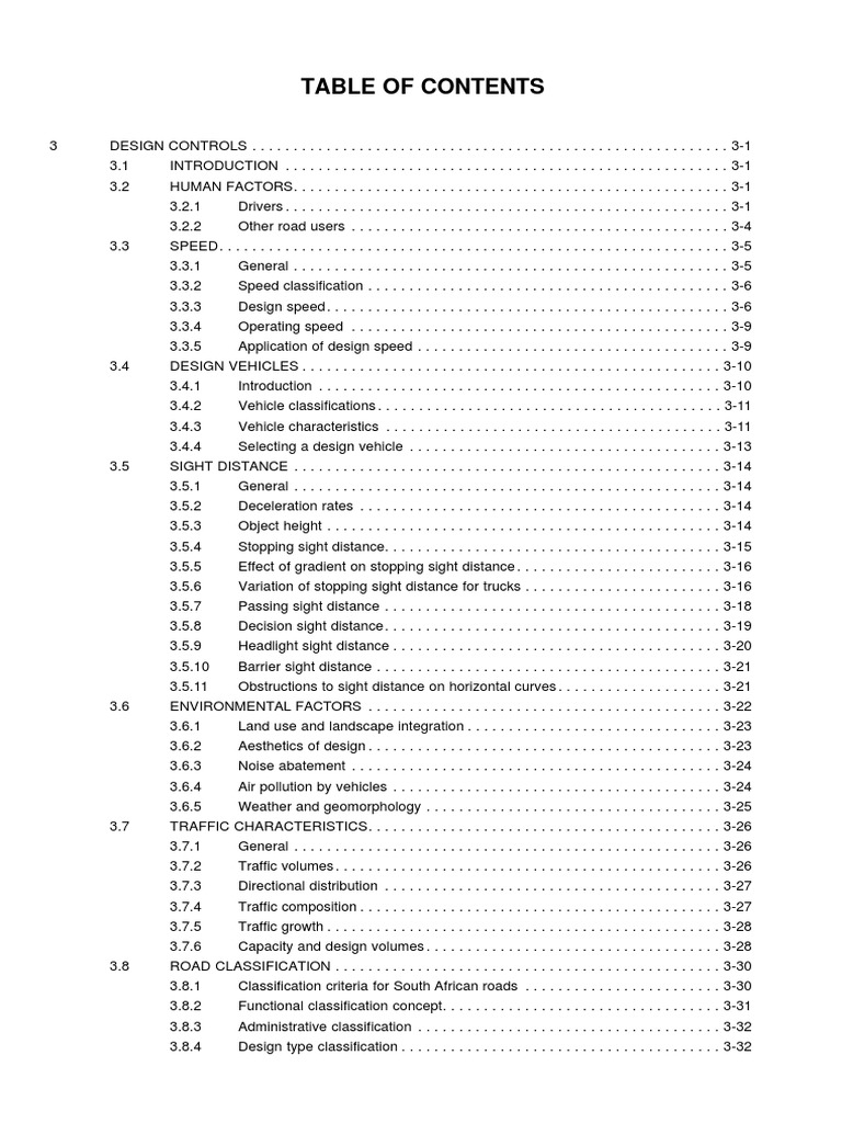 Geometric Design Manual Chapter3 | PDF | Road | Pedestrian
