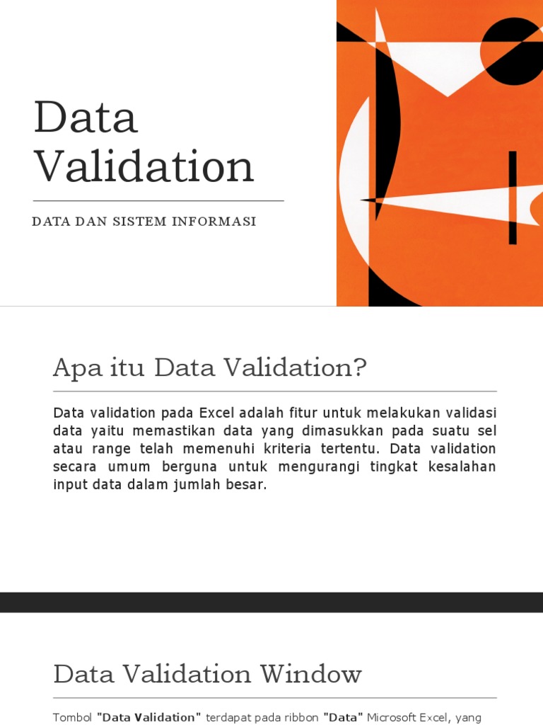 Panduan Lengkap Data Validation Excel | PDF