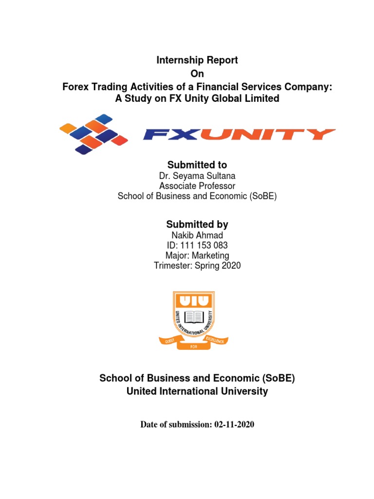Internship Report On FX Unity Global LTD by Nakib Ahmad | PDF | Foreign ...