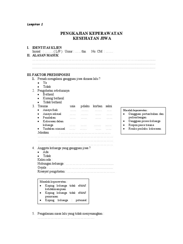 Pengkajian Jiwa | PDF | Pengembangan Diri