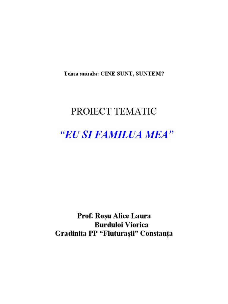 0 1 Proiect Tematic | PDF