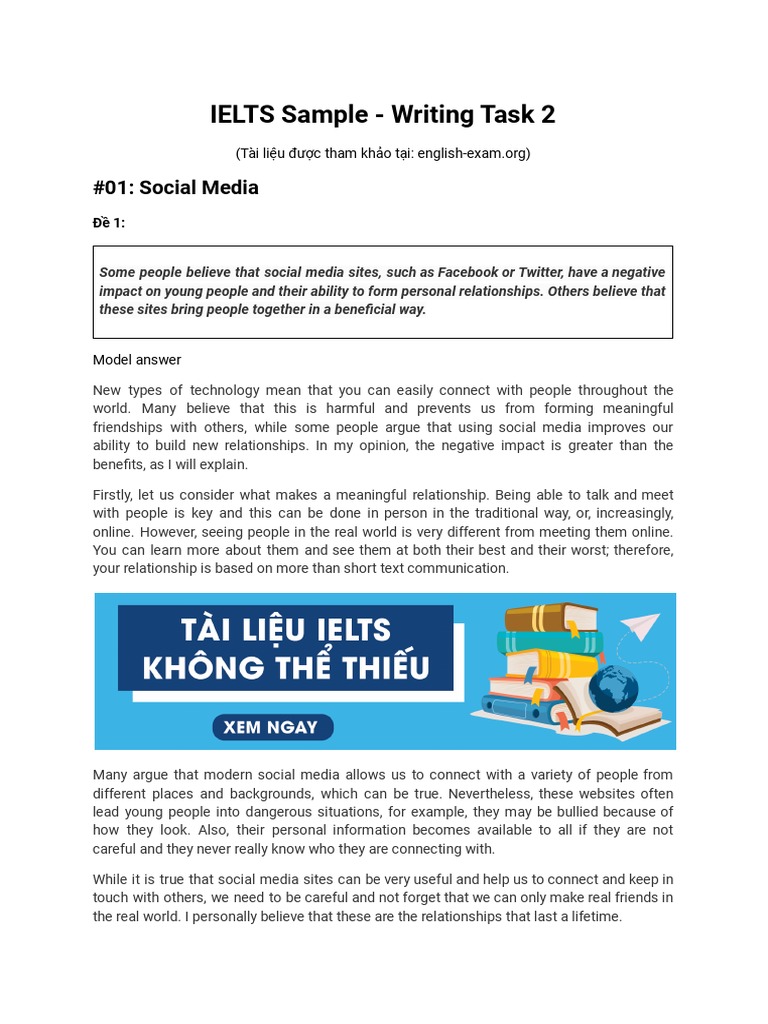 Writing Task 2 - Sample | PDF | Popular Culture & Media Studies ...