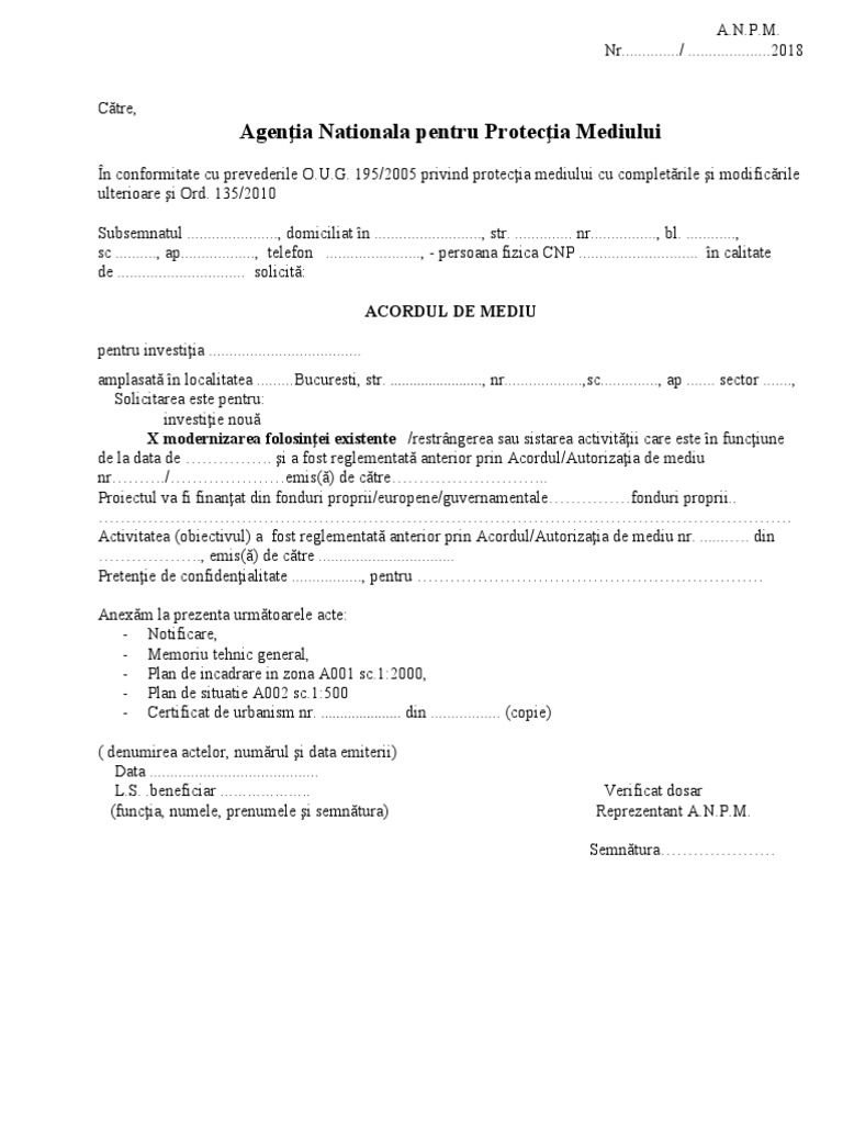 CERERE Acord Mediu | PDF