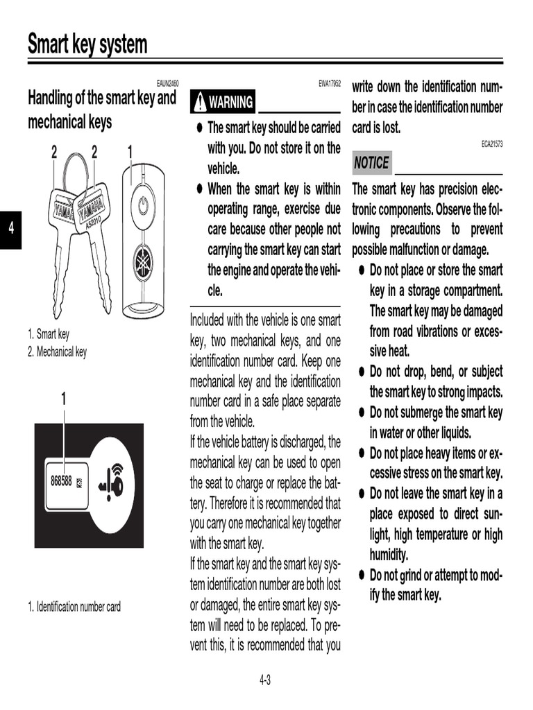 Yamaha Nmax Smart Key System | PDF | Manufactured Goods