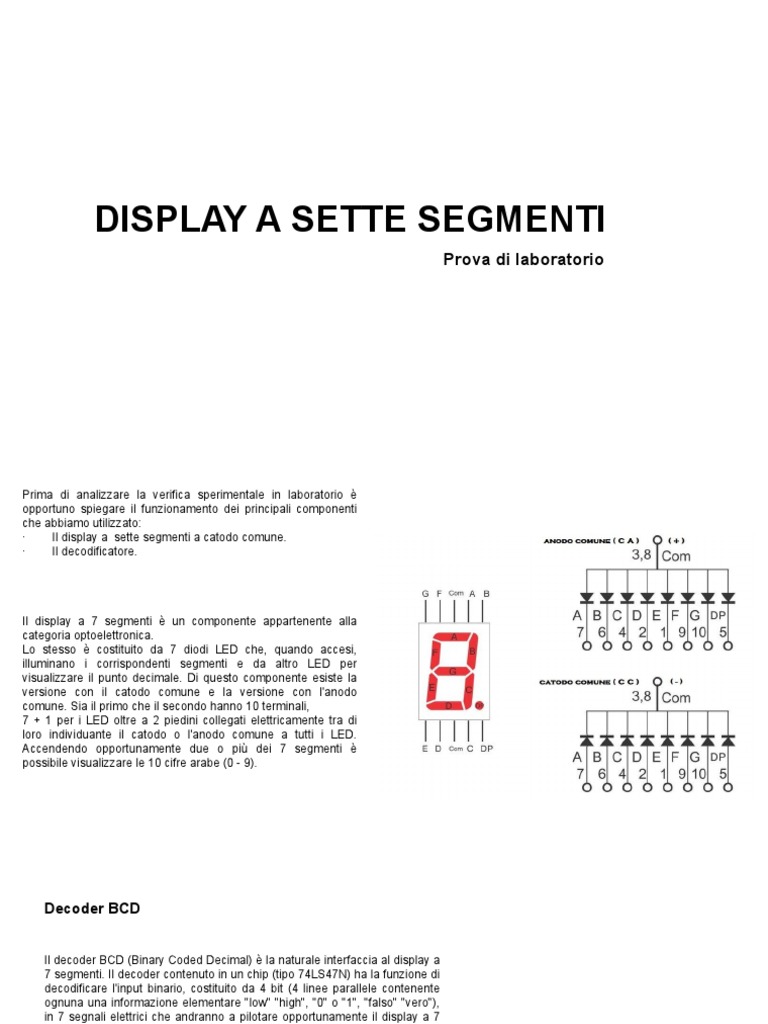 Display A Sette Segmenti | PDF