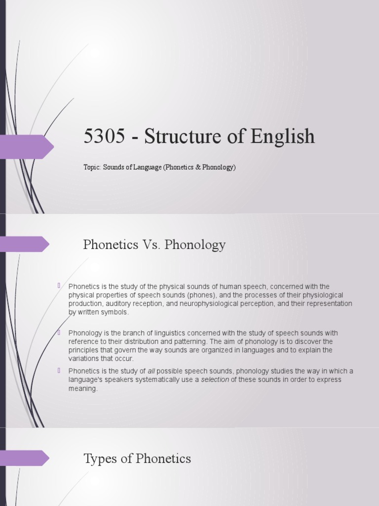 5305 - 3. Sounds of Language (Phonetics & Phonology) | PDF | Phonetics ...