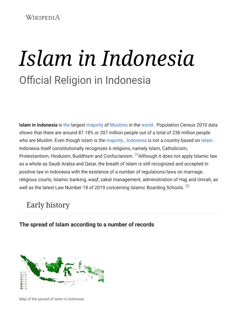 Islam in Indonesia - Indonesian Wikipedia, The Free Encyclopedia | PDF ...