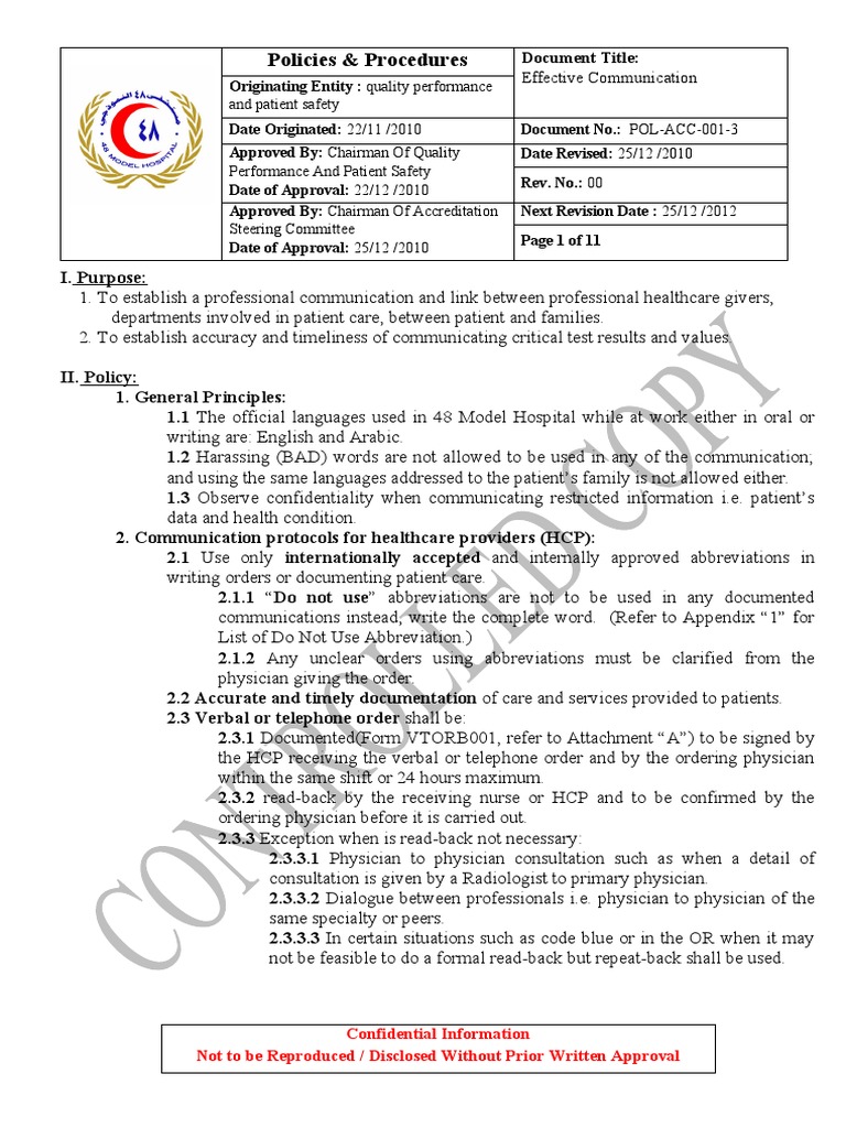 Effective Communication | PDF | Patient | Patient Safety