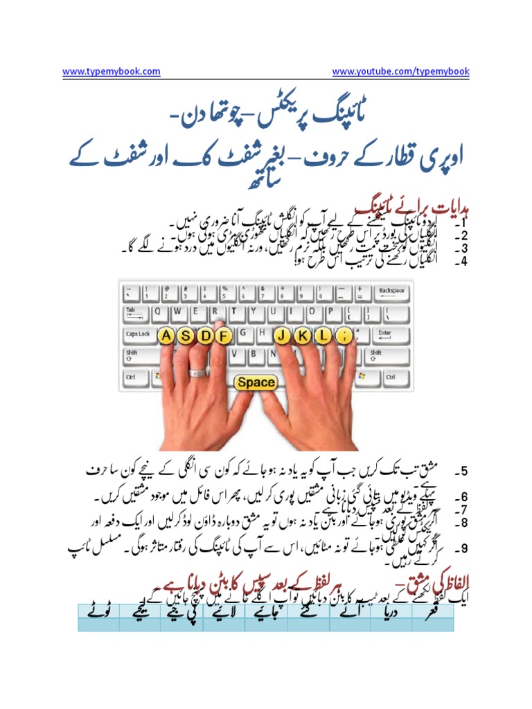 Typing Lesson 4 Practice | PDF