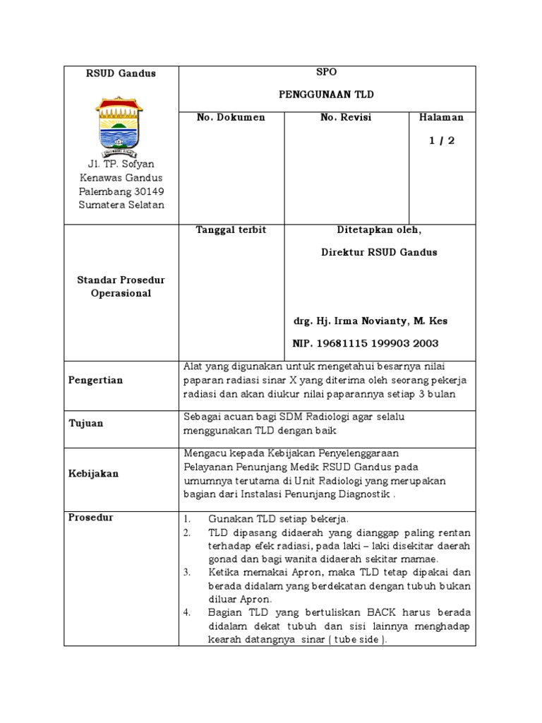 1.24 Spo Penggunaan TLD | PDF