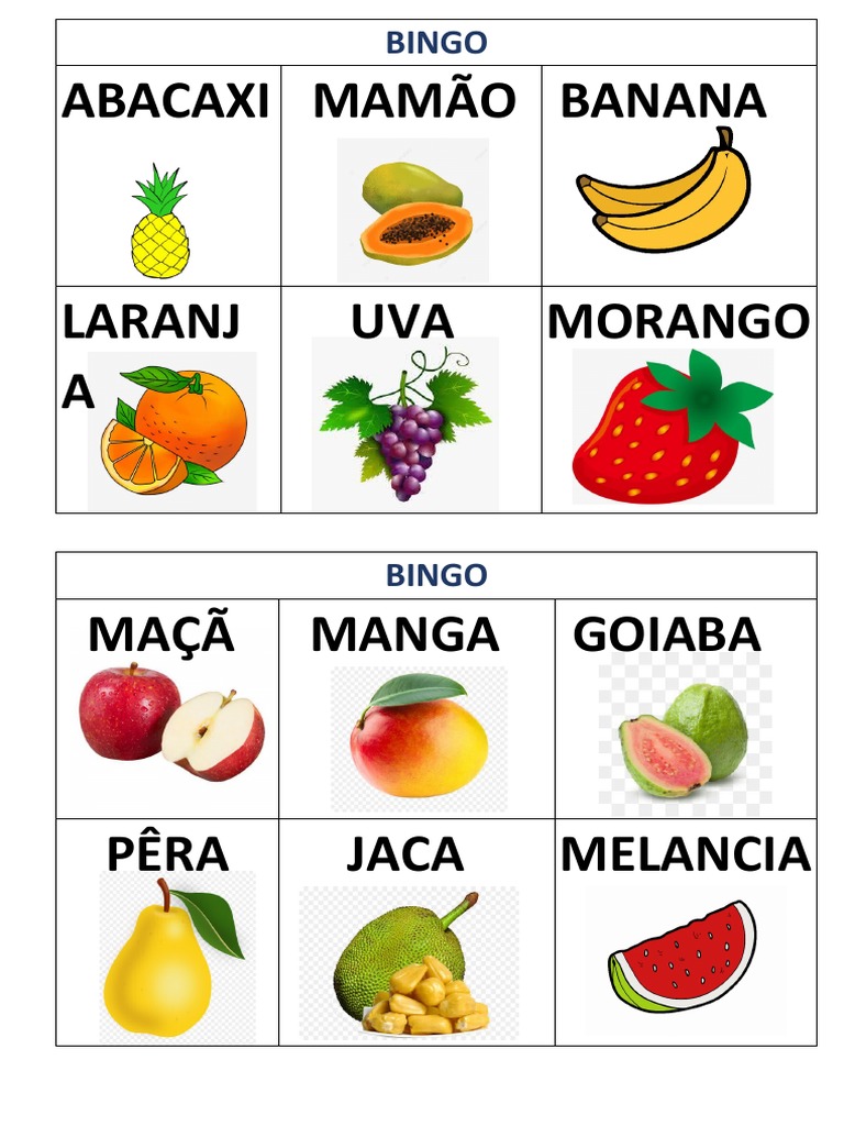 Bingo Das Frutas | PDF