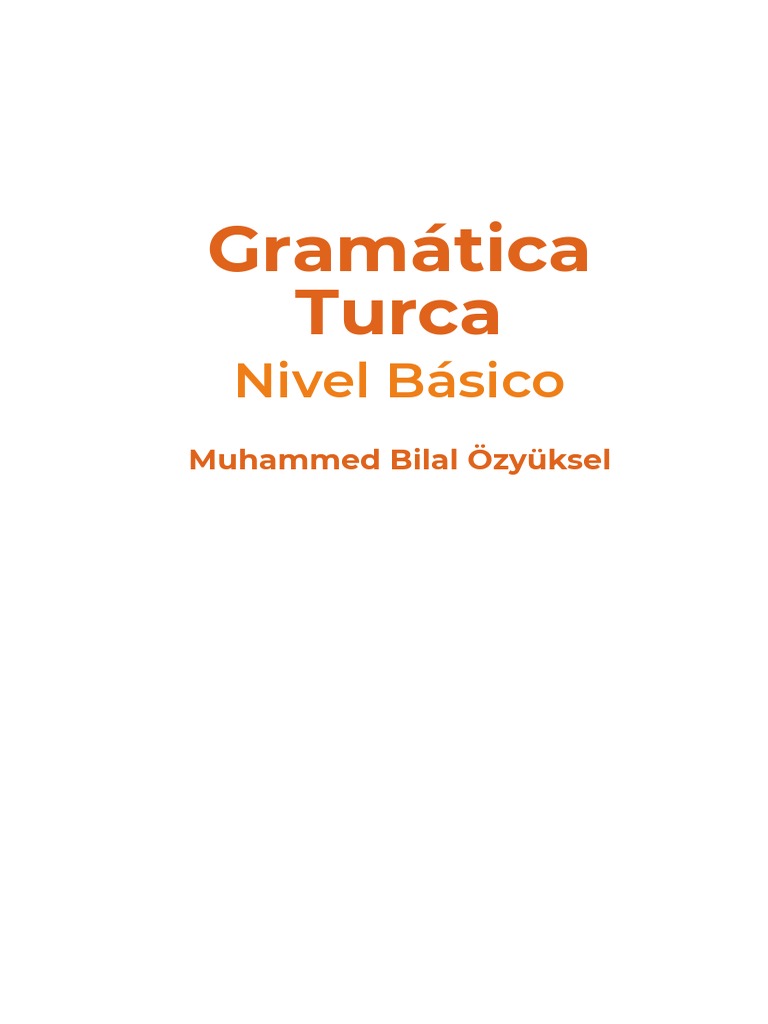 Gramática Turca: Nivel Básico | PDF | Sintaxis | Lingüística
